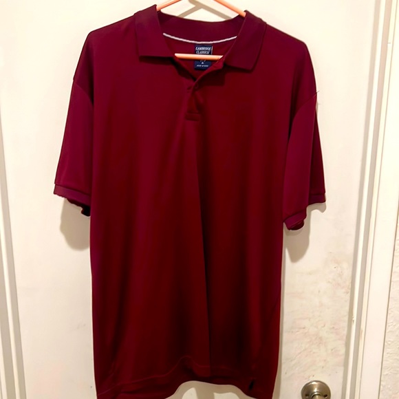 Shirts | Burgundy Collar Drifit Style Polo Shirt | Poshmark